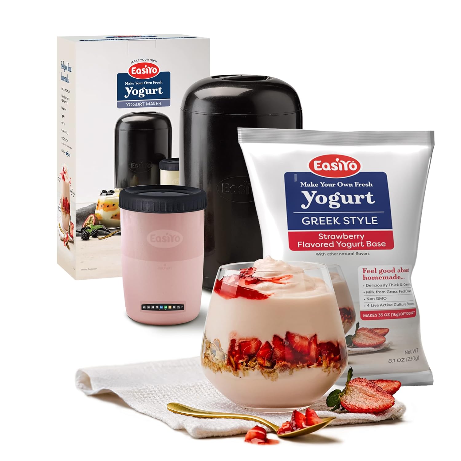 Fresh Homemade Strawberry Yogurt Kit – GearMustHave