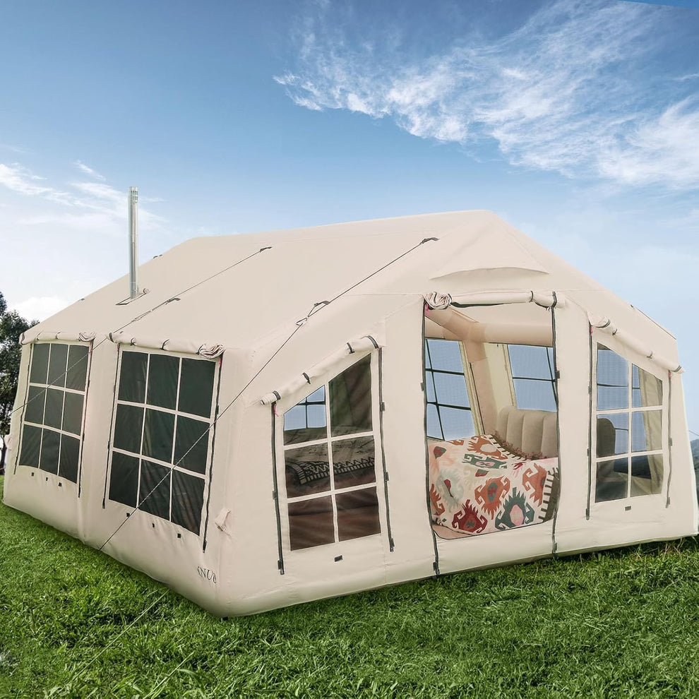 KNUO 2025 Waterproof Inflatable Camping Tent | Luxe Glamping Escape ...