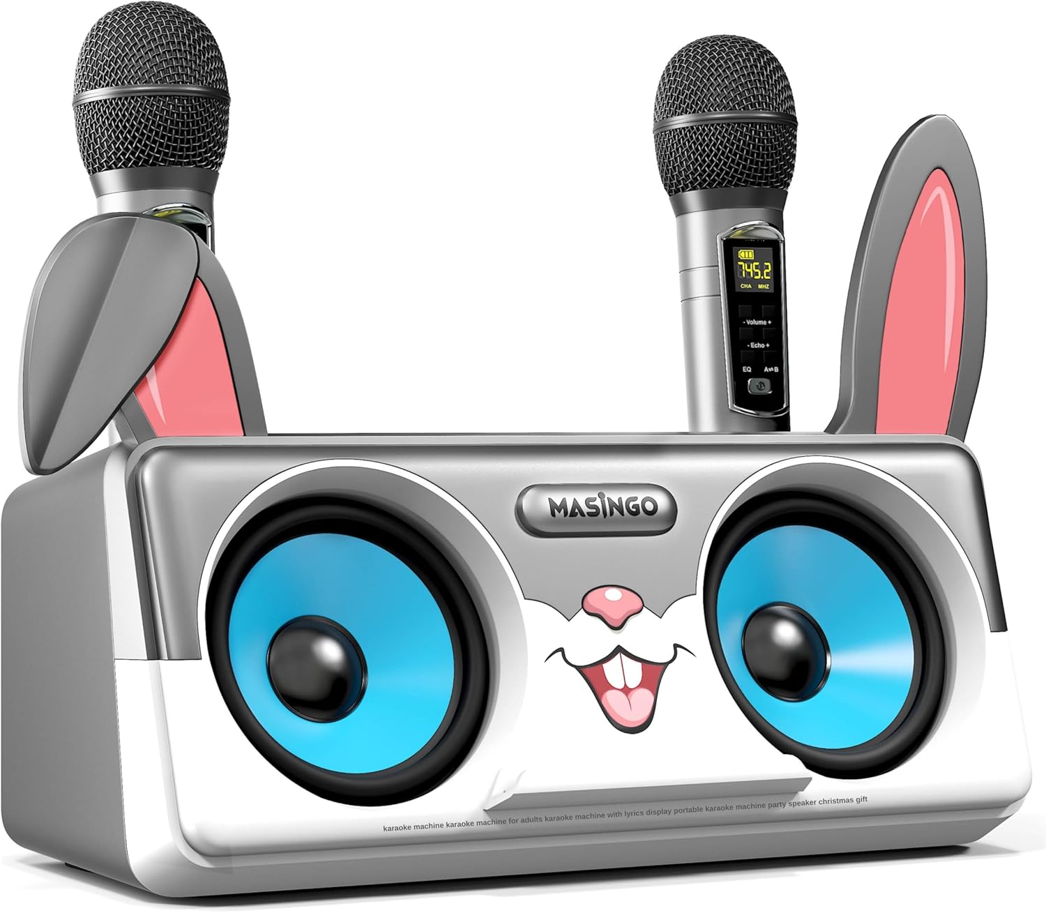 MASINGO Rabbit Karaoke Machine: Dual Mic Fun! – GearMustHave