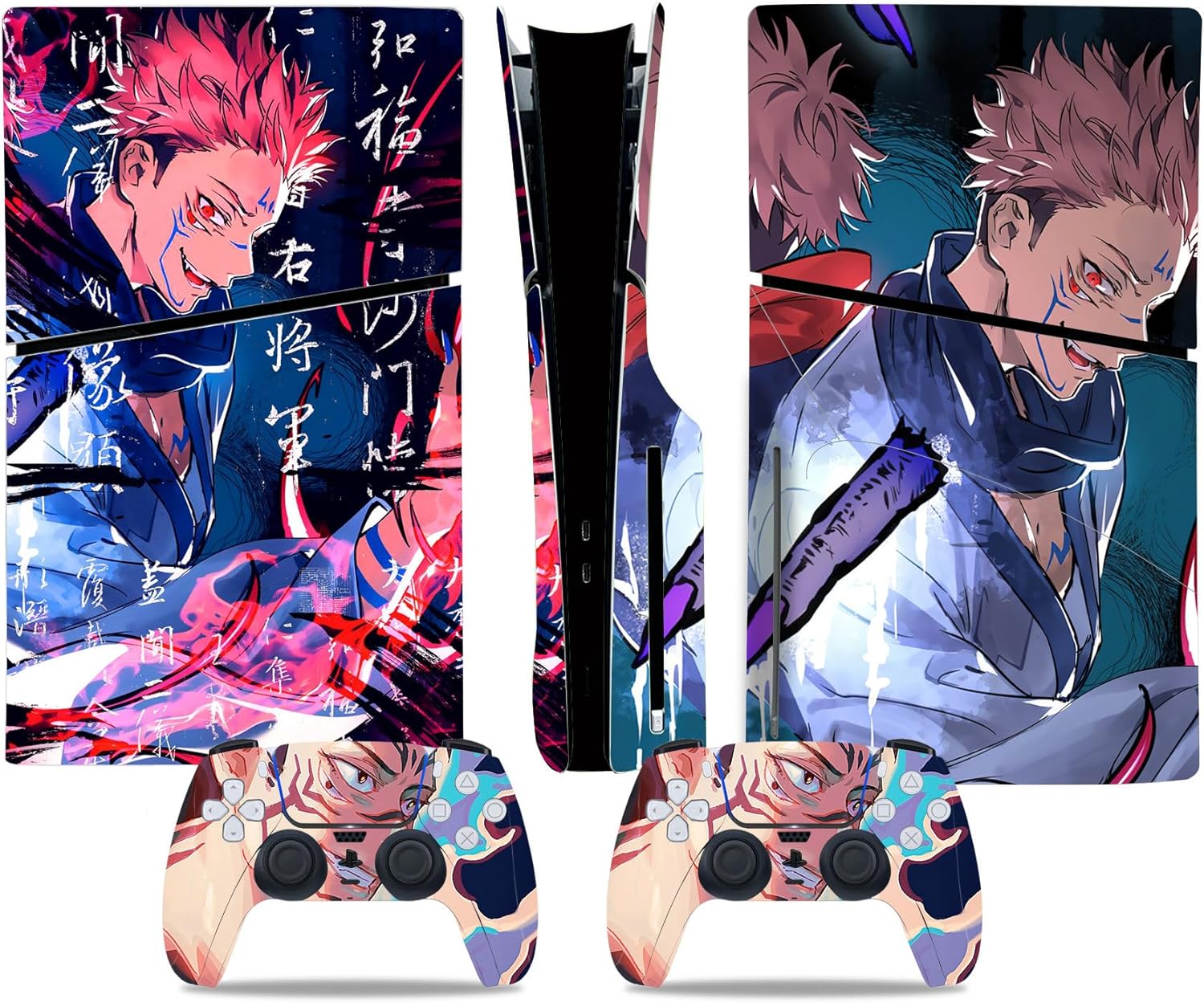 PS5 Anime Skin Set | Sukuna & Yuji Decals | Matte Finish Vinyl Wrap ...
