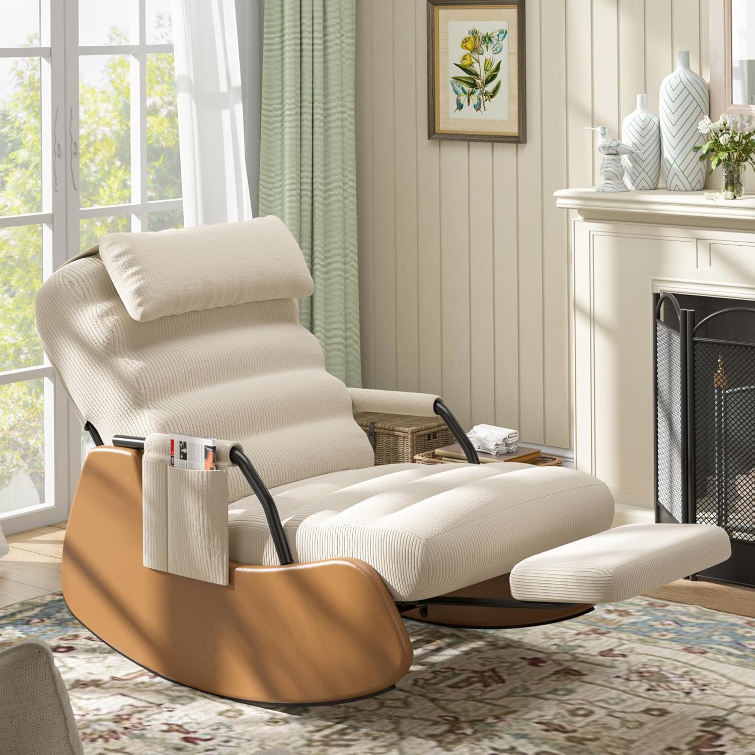 Polar Aurora Glider Rocking Chair: Comfort & Style! – GearMustHave