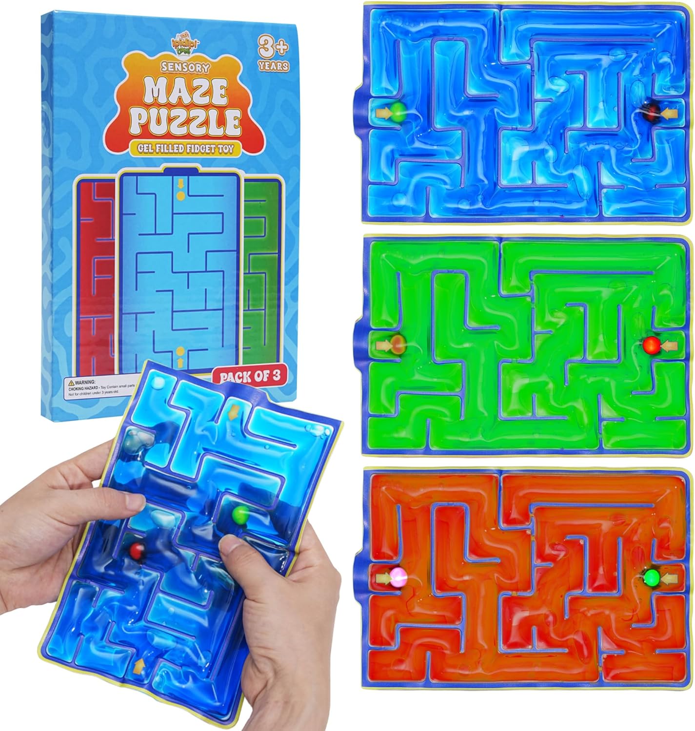Gel-Filled Fidget Maze Set - Sensory Fun for All Ages! – GearMustHave