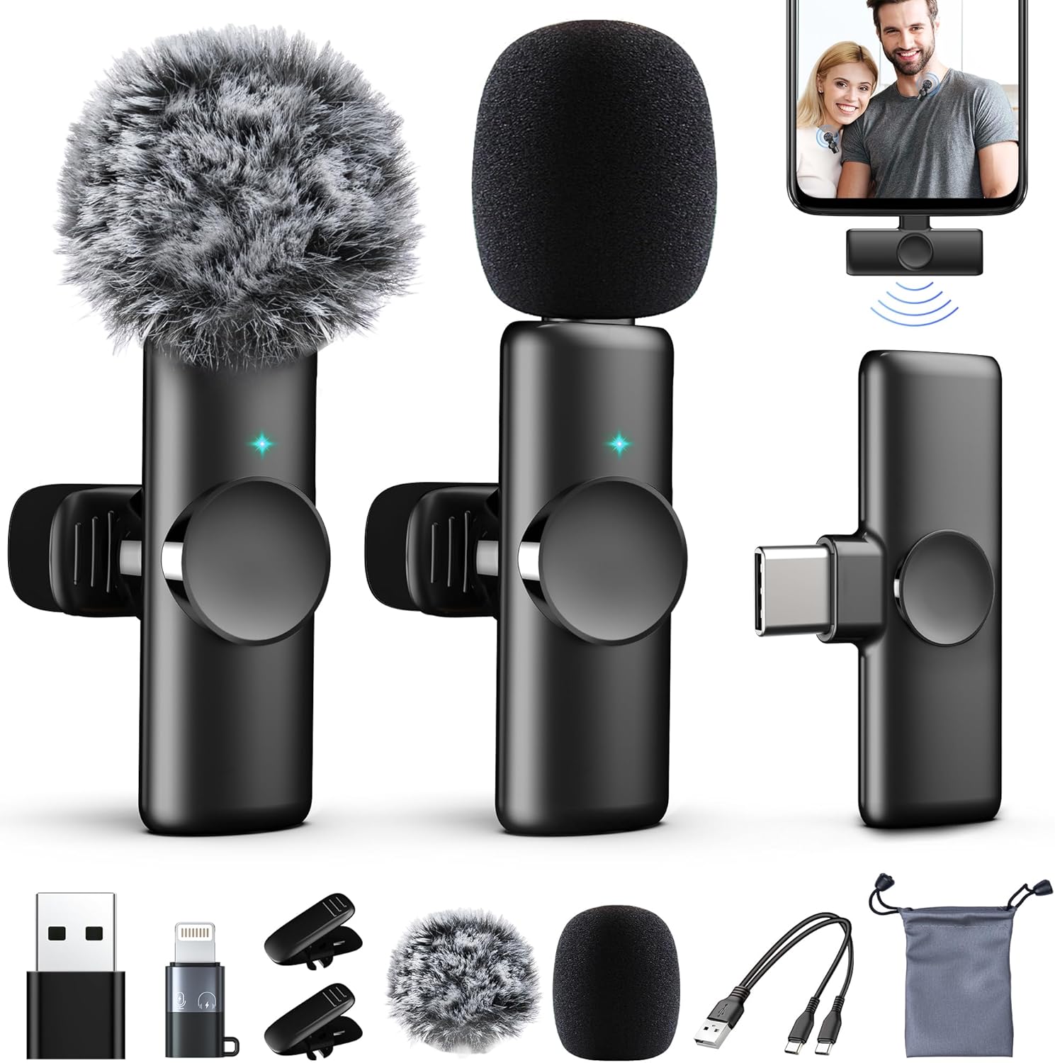 Wireless Lavalier Mic Set: Noise Reduction for Pro Recordings ...