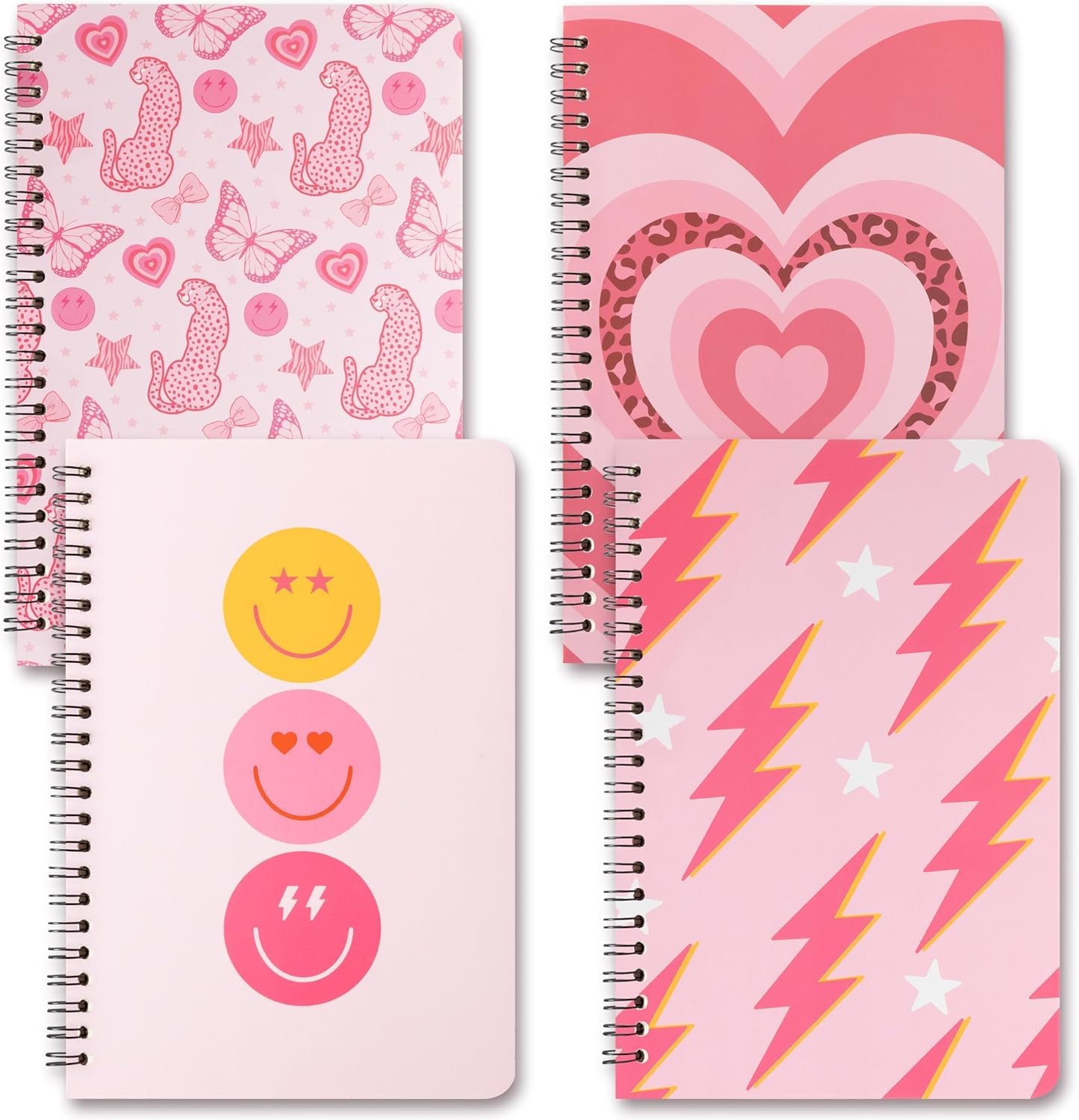 Cute Pink Spiral Notebook Set for Kids & Teens – GearMustHave
