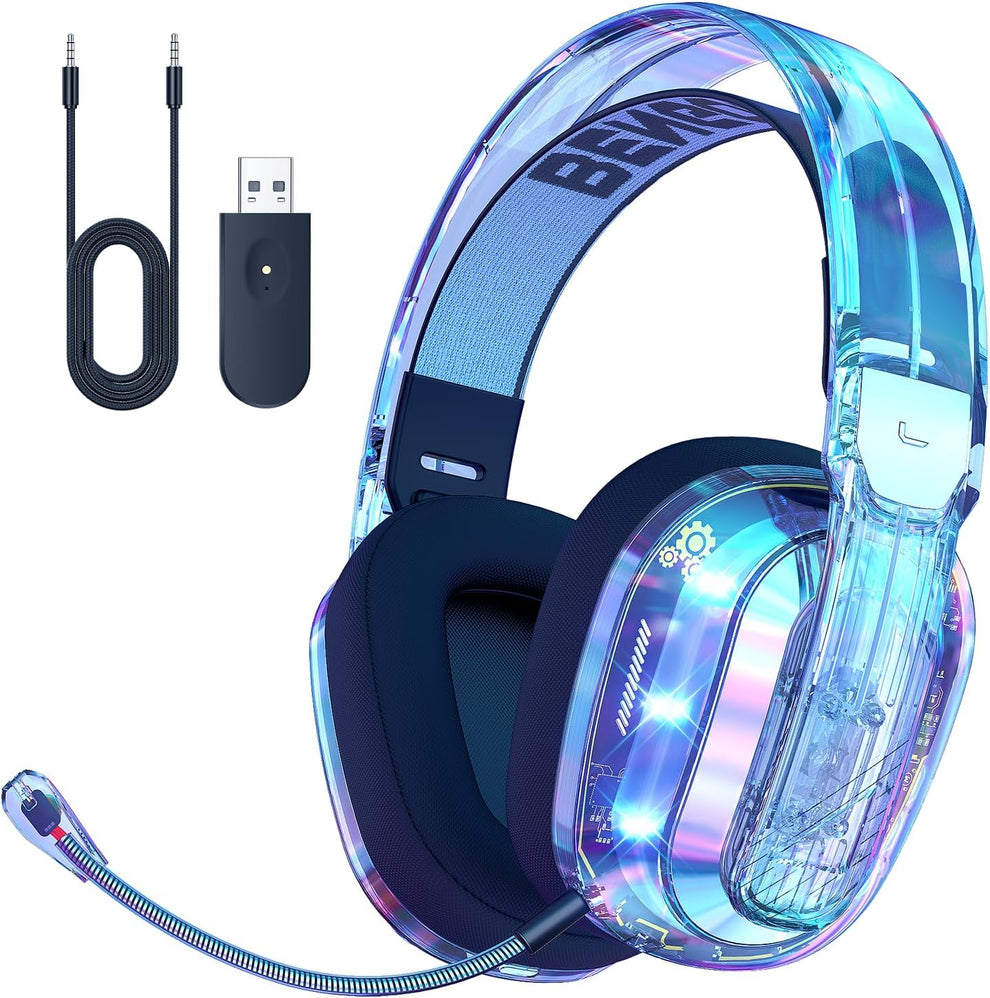 BENGOO Over Ear Gaming Headset: Crystal RGB Lights – GearMustHave