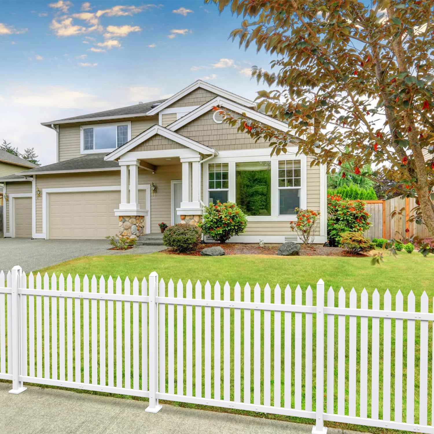 White Vinyl Picket Fence Panels - Safety & Style for Your Patio ...