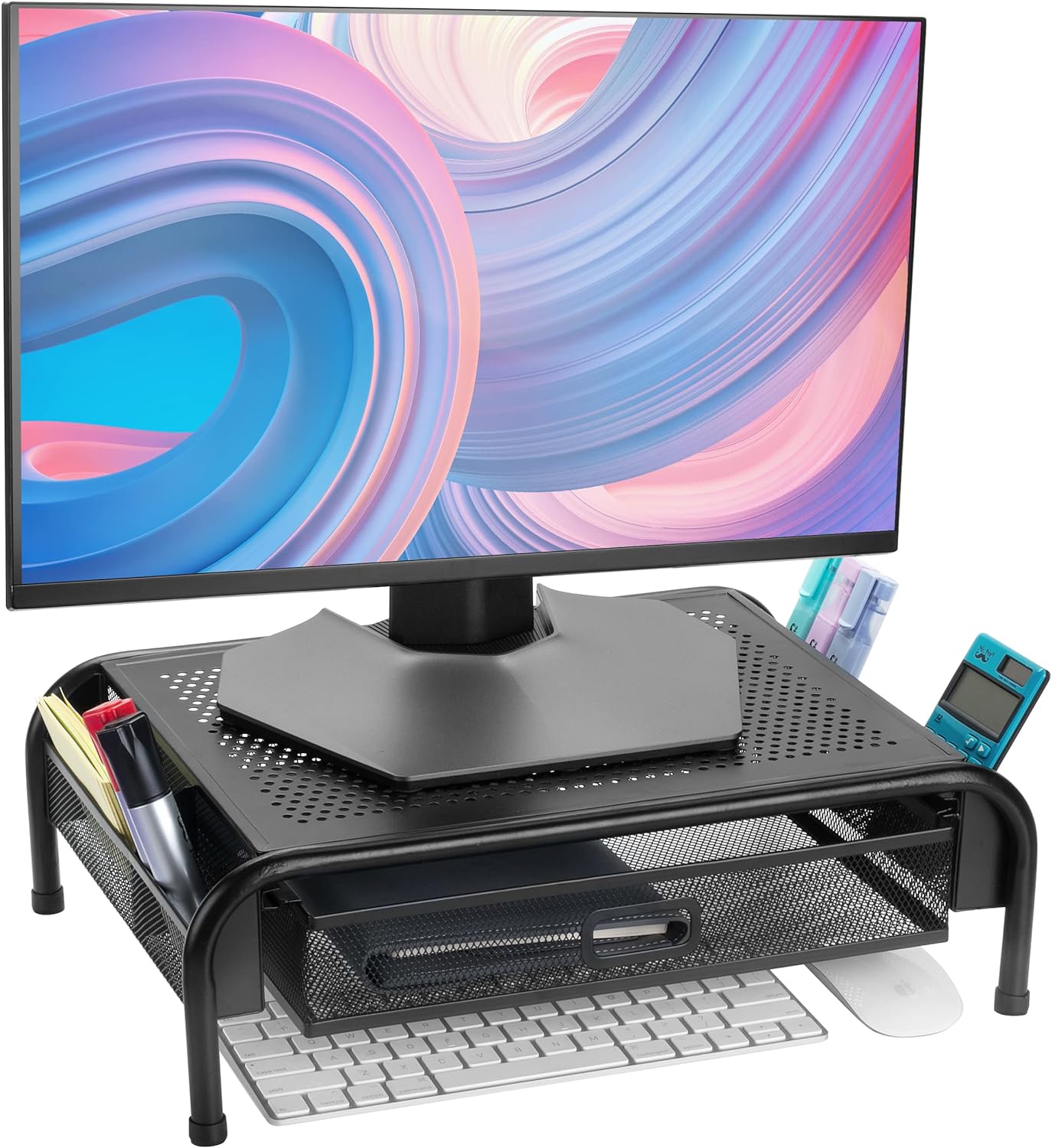 Mr. Pen Mesh Monitor Stand - Space-Saving Storage! – GearMustHave