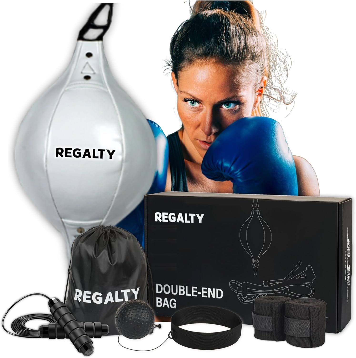 REGALTYs Double-End Boxing Reflex Bag - Pro Training Equipment ...