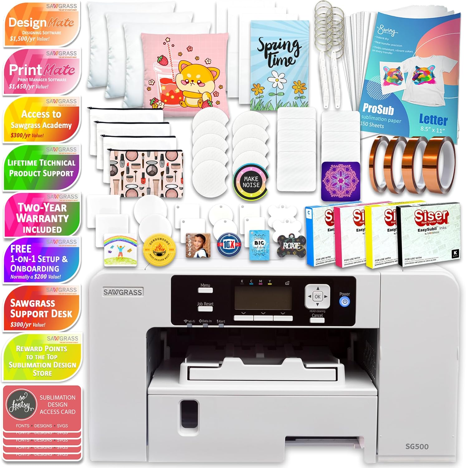 Sawgrass SG500 Sublimation Printer: Vibrant Colors Bundle – GearMustHave