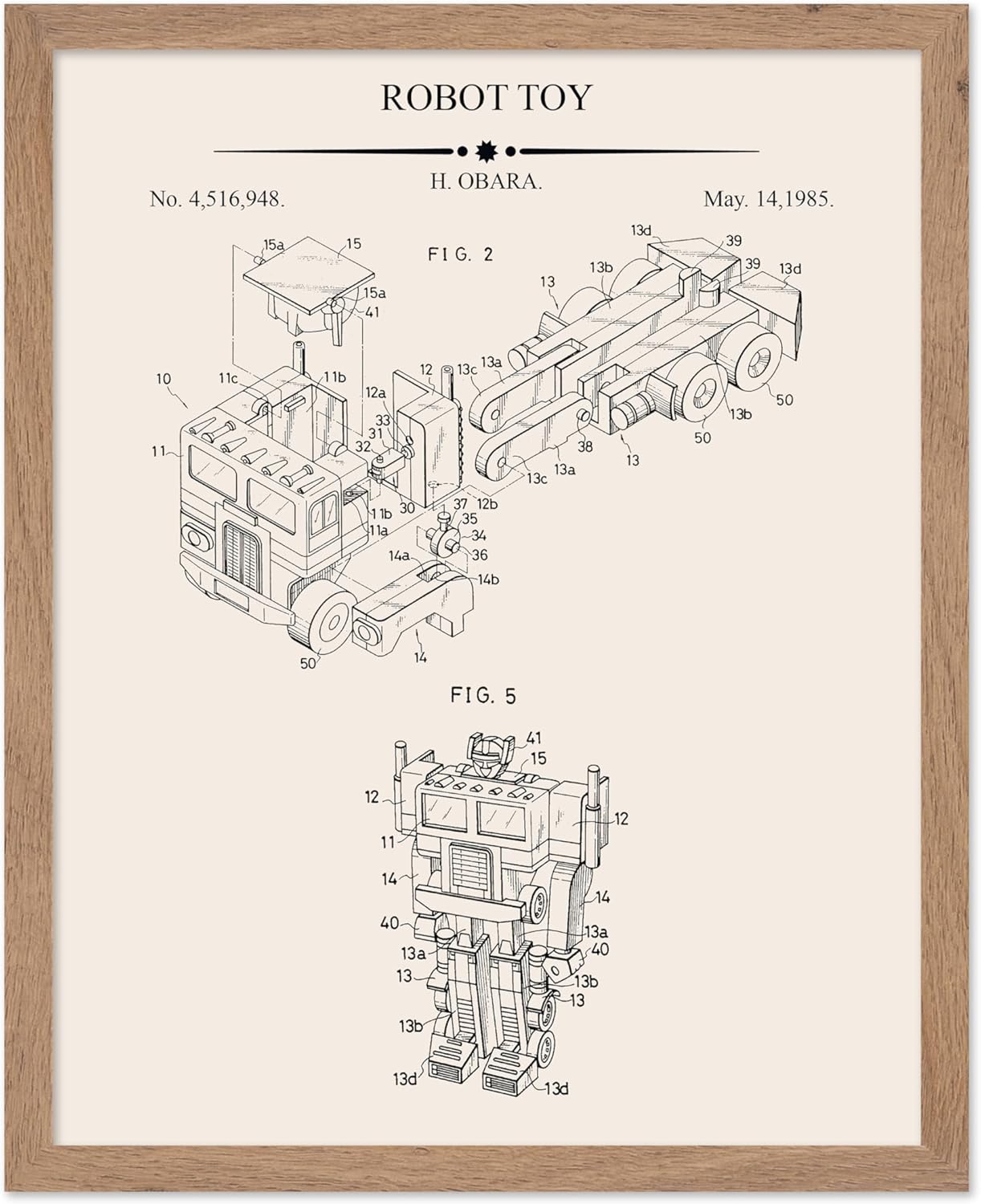 Optimus Robot Blueprint Poster | Transformer Art – GearMustHave