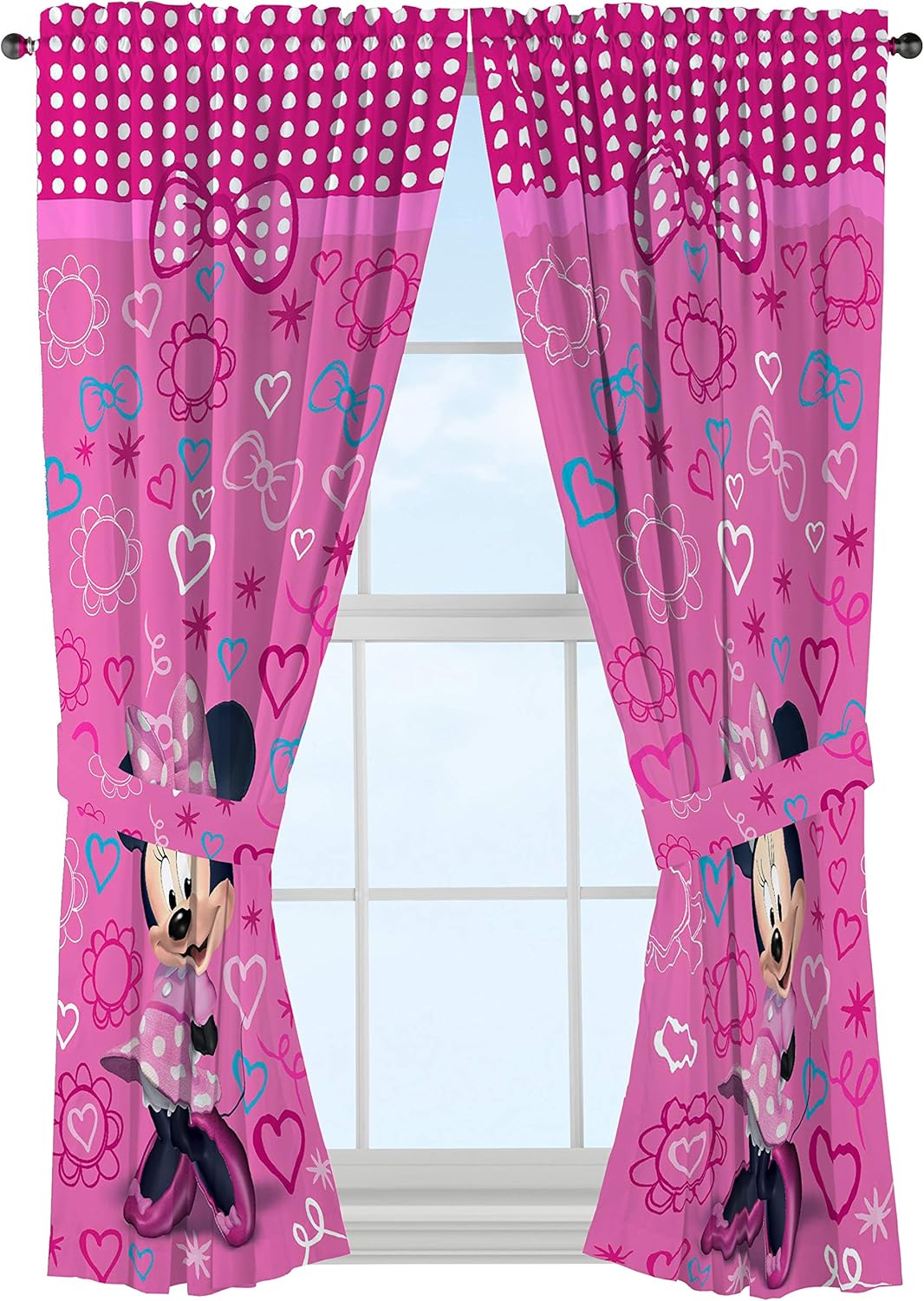 Minnie Mouse Curtain Set - Easy Setup, 4pc – GearMustHave