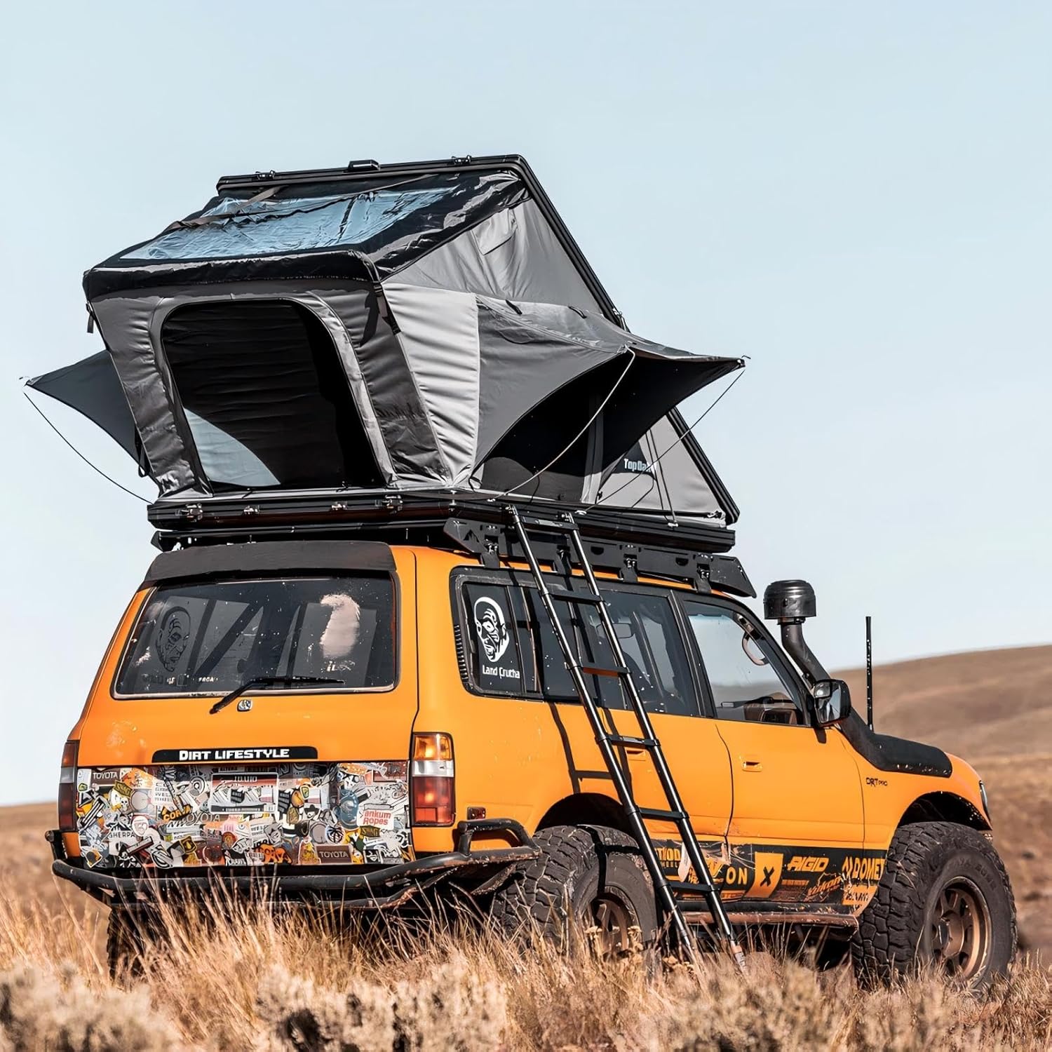Topoak Hard Shell Rooftop Tent: Waterproof, Easy Setup, 3-Person Capac ...