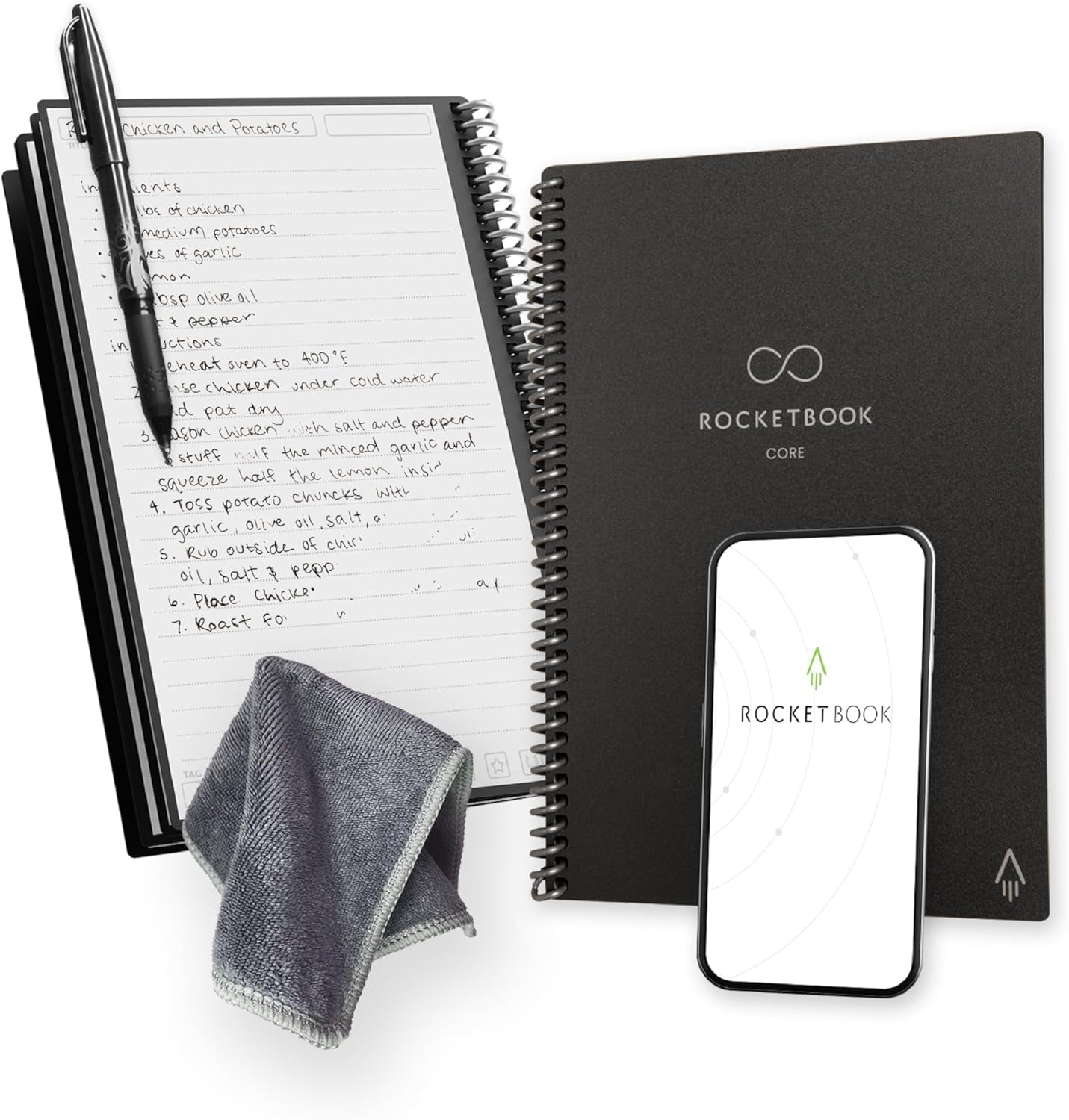 Rocketbook Core Reusable Notebook - App-Connected & Erasable – GearMustHave