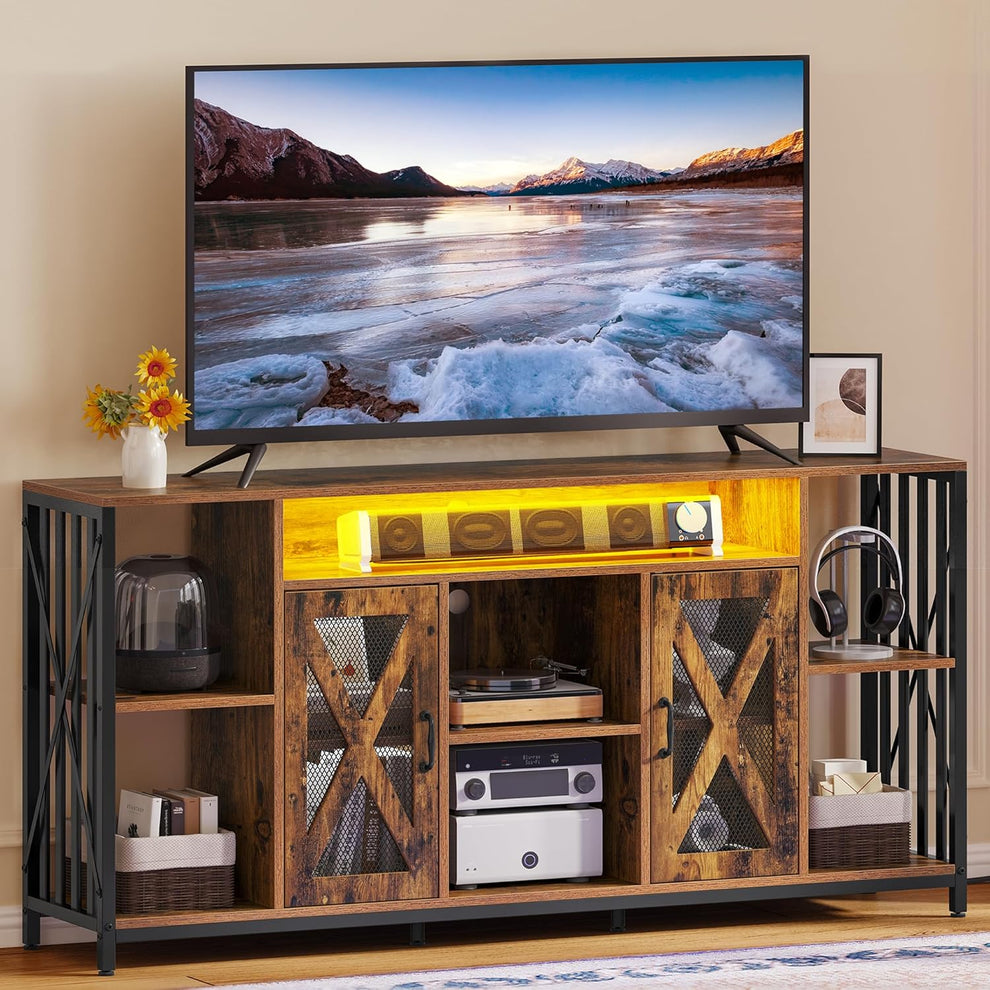 Rustic Chic TV Stand, 70 Entertainment Center – GearMustHave