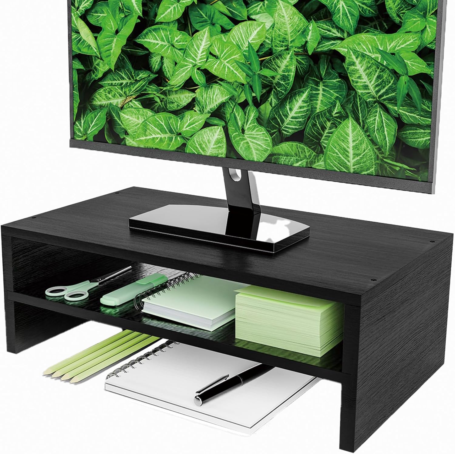 2 Tier Monitor Stand Riser | Stylish Desk Organizer – GearMustHave