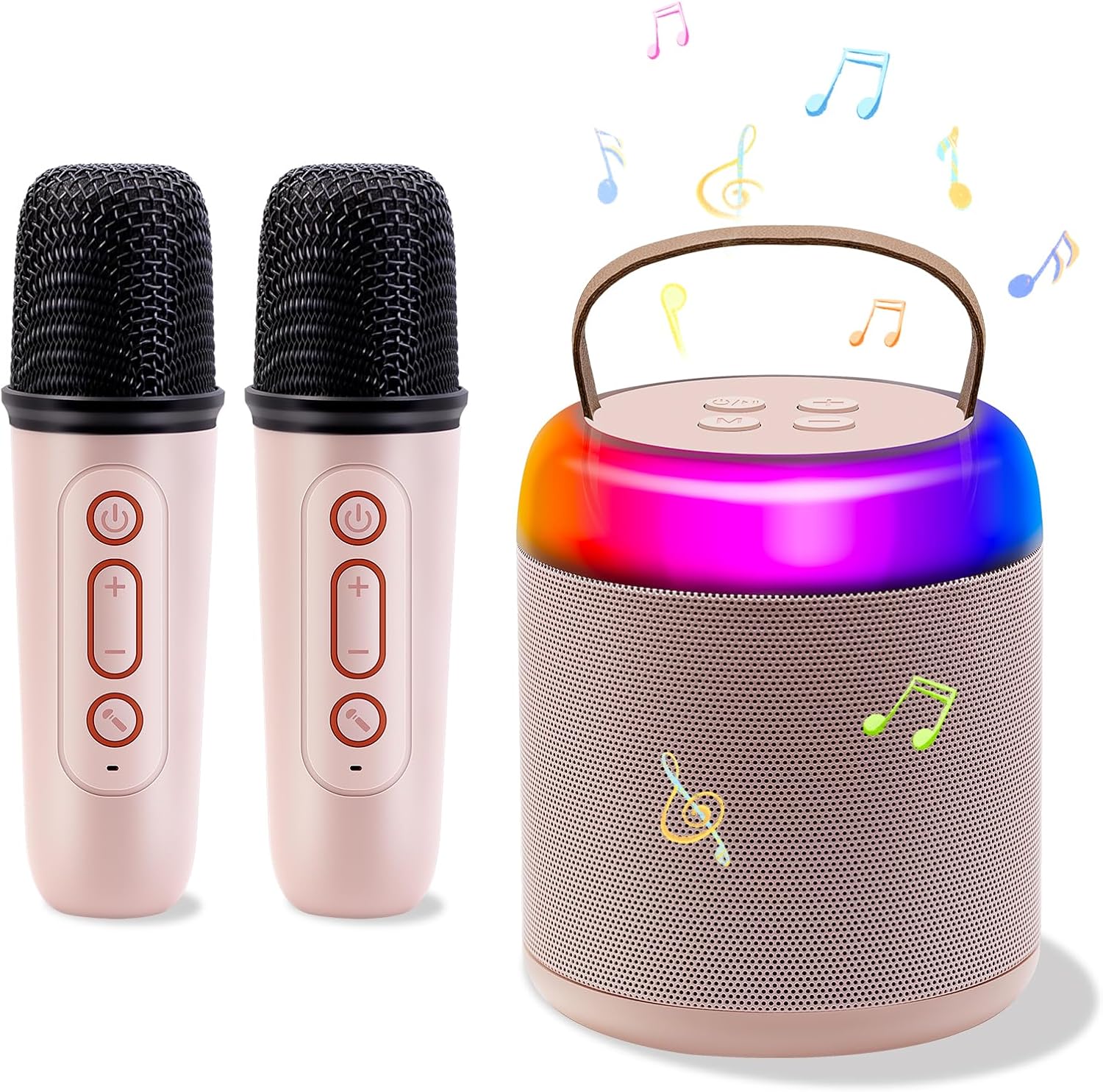 Portable Karaoke Machine with 2 Microphones - Fun for All Ages ...