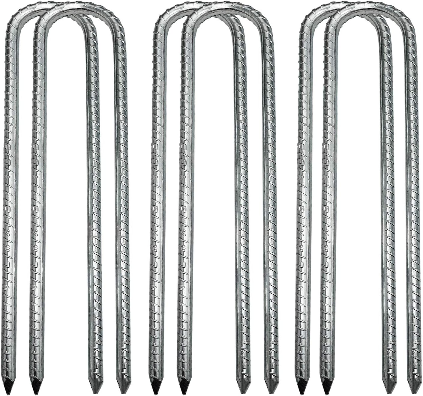 Heavy Duty Steel Ground Stakes 6-Pack – GearMustHave