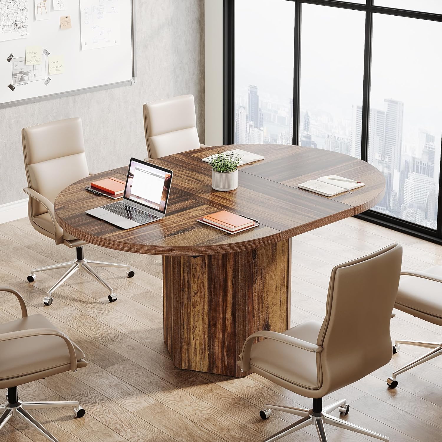 Tribesigns Rustic Wood Conference Table – GearMustHave