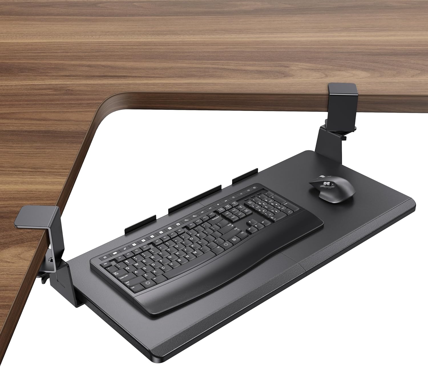 Space-Saving Ergonomic Keyboard Tray for L-Shaped Desk – GearMustHave