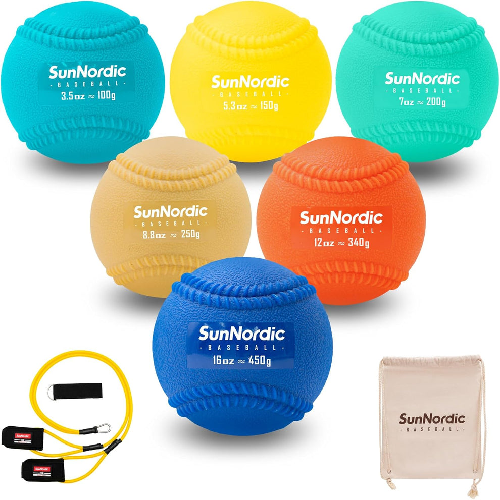 SunNordic Plyo Weighted Baseball Set - Boost Power & Pitching ...