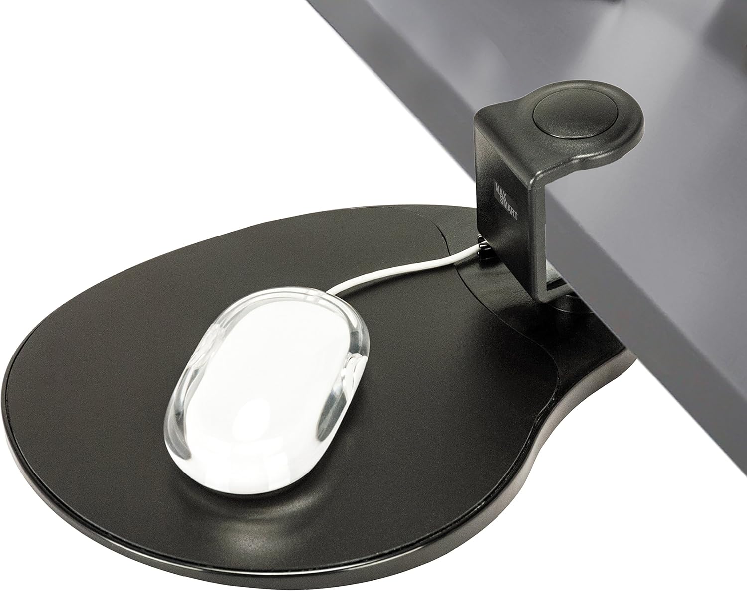 MAX SMART Clamp-On Mouse Tray: 360 Rotation, Space-Saving Solution ...