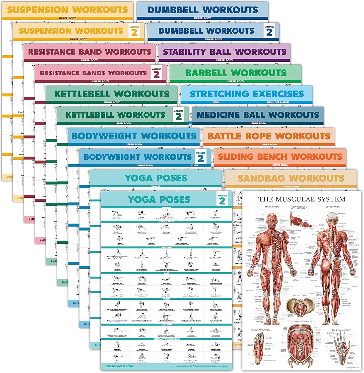 Overview - Ultimate Fitness Poster Set - 20 Pack – GearMustHave