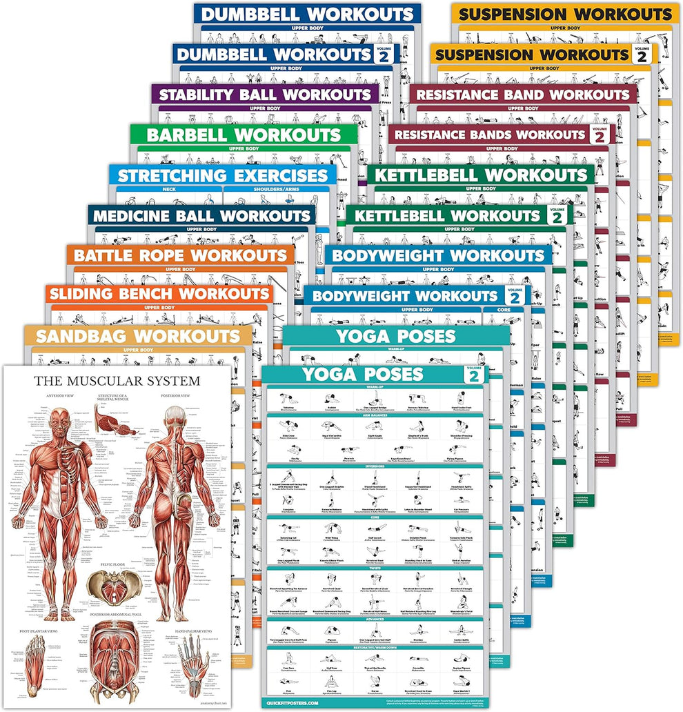 Ultimate Workout Poster Set - 20 Pack – GearMustHave