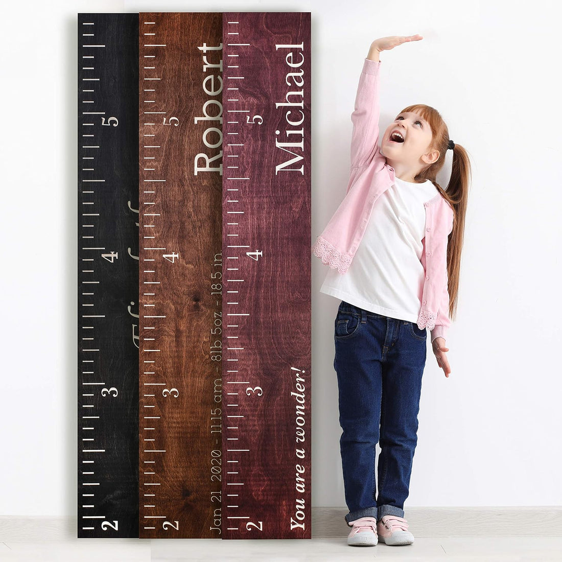 Personalized Wooden Height Growth Chart Ruler for Kids' Rooms ...
