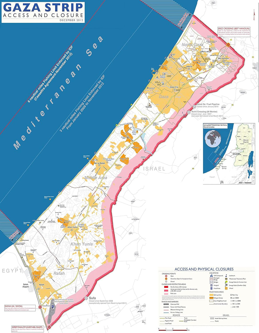 Gaza Strip Map Poster: Detailed Roads & Cities – GearMustHave