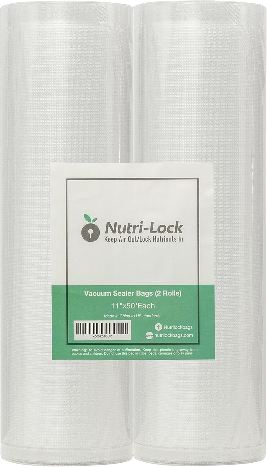 Nutri-Lock 11x50' BPA-Free Vacuum Sealer Rolls - Seal Fresh Food ...