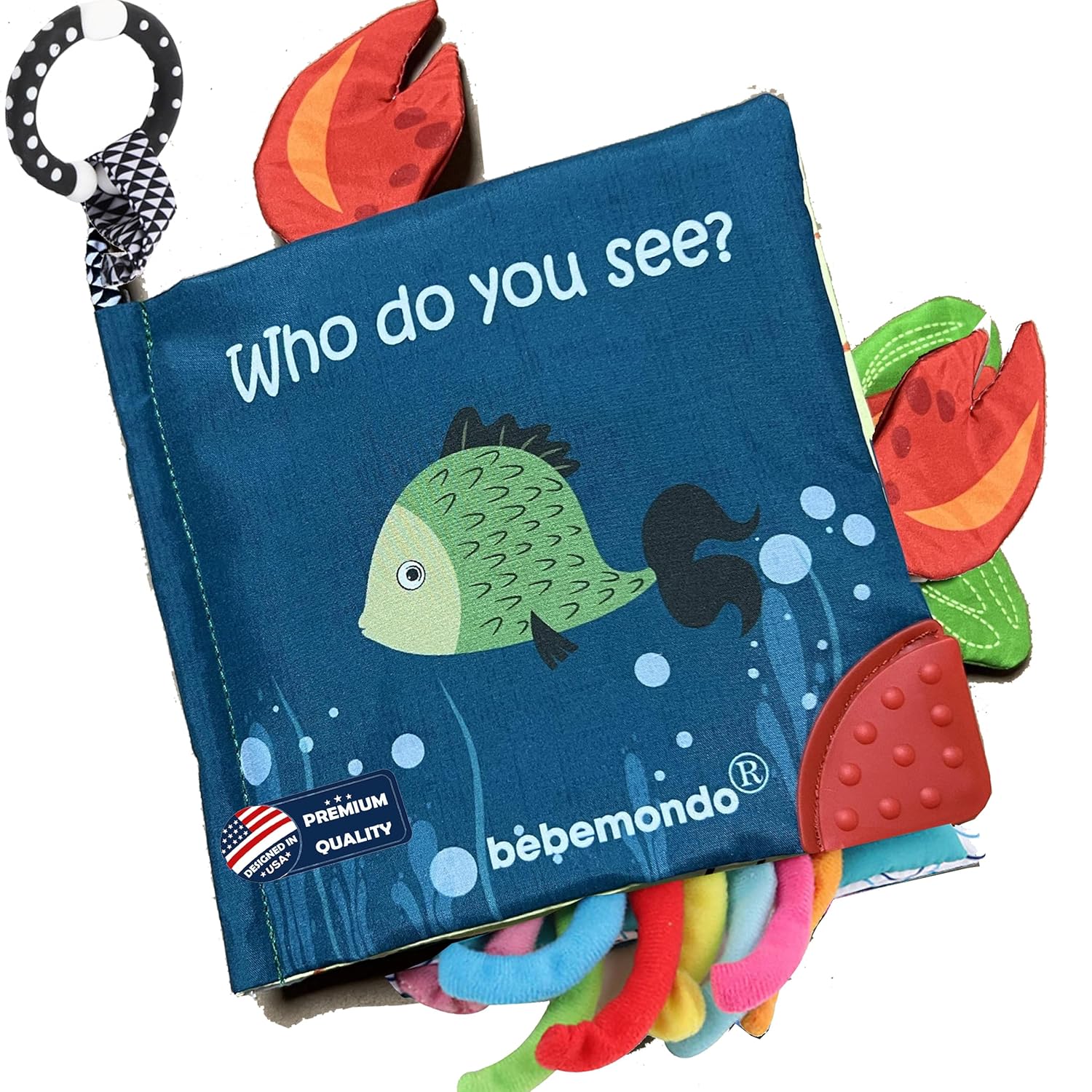 Soft Sensory Crinkle Book for Babies 0-12 Months - Learning Toy ...