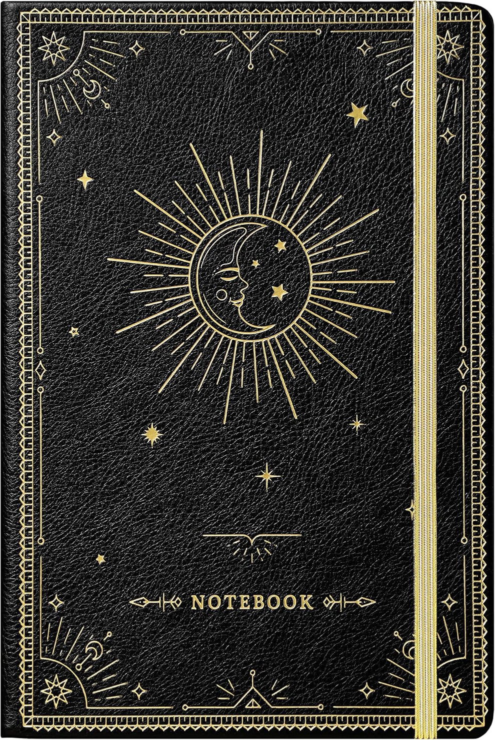 Premium Faux Leather Journal + Page Dividers, Goddess Of the Moon Desi ...